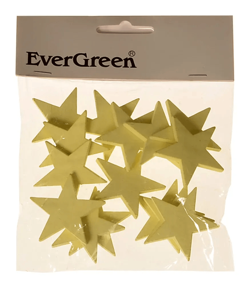 Hvězdičky dřevěné 15 ks, 5 cm, žluté koupit v OBI