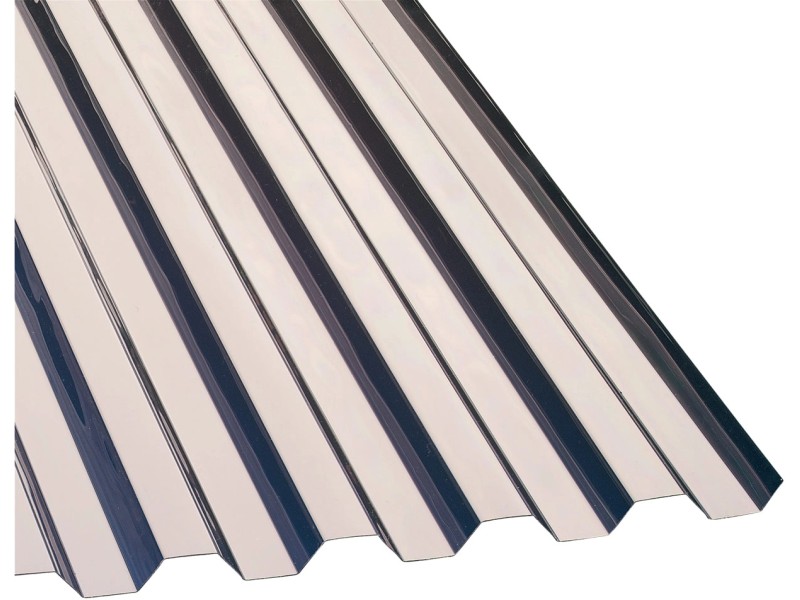 Gutta Vlnitá deska Guttagliss PVC HR trapéz, 0,8 mm, 70/18, čirá, 200 x ...