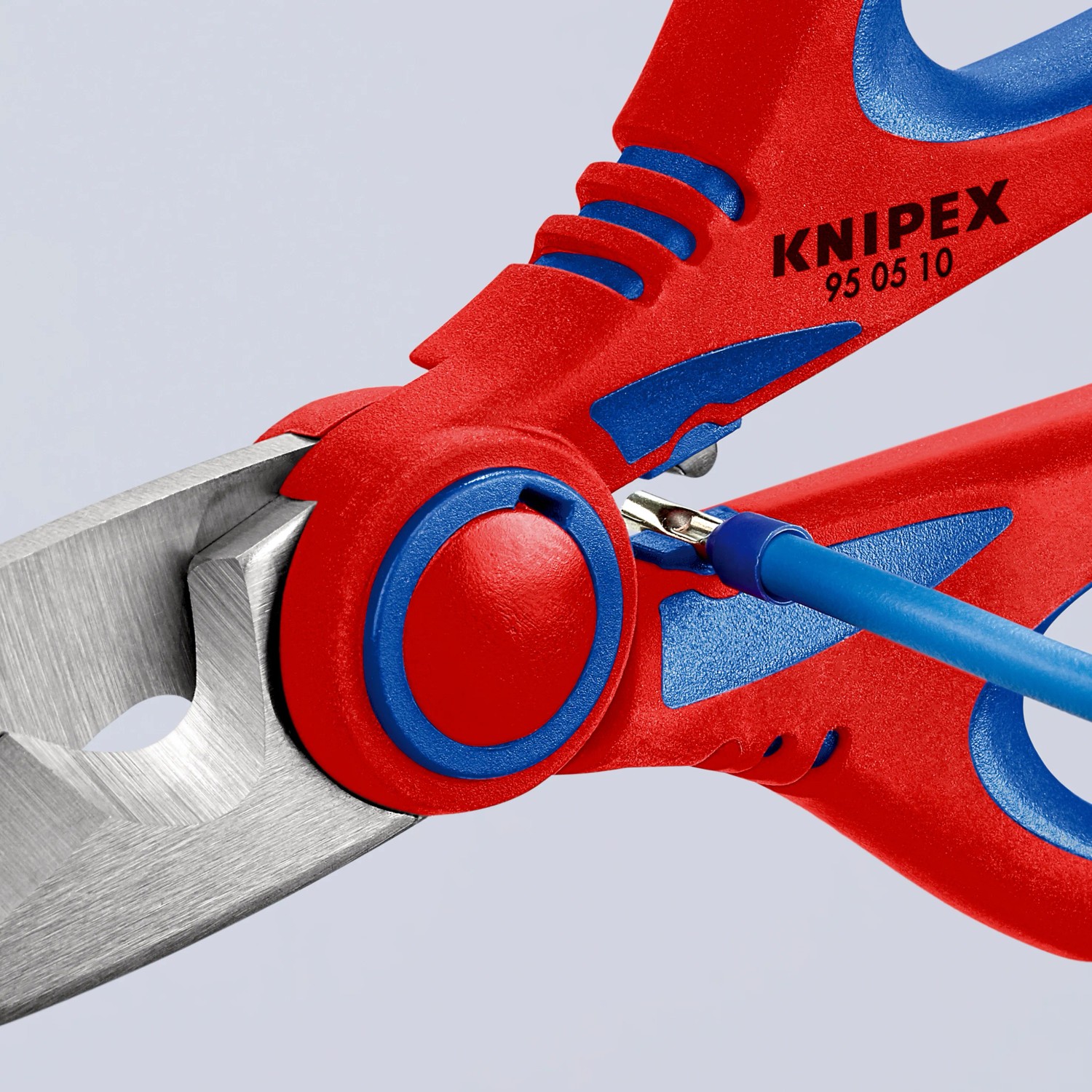 Knipex Elektrikářské nůžky, vícesložkové návleky se skelným vláknem, 160 mm