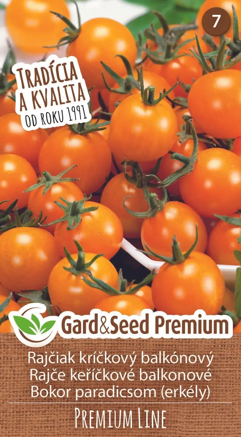 GardenSeed Premium Semínka Rajče keříčkové balkonové oranžové PREMIUM