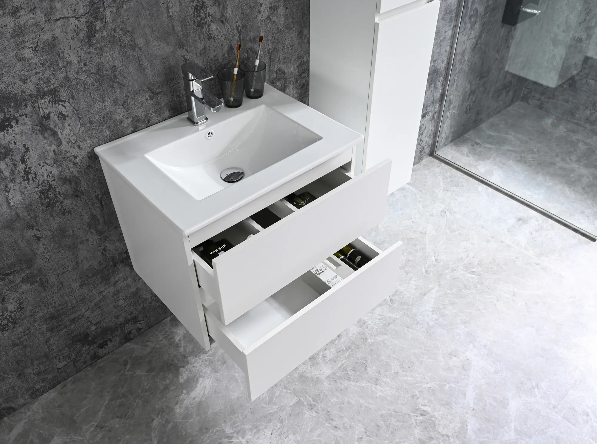 Sanotechnik Umyvadlová skříňka s umyvadlem Corbo, bílá, 60 cm nakoupit ...