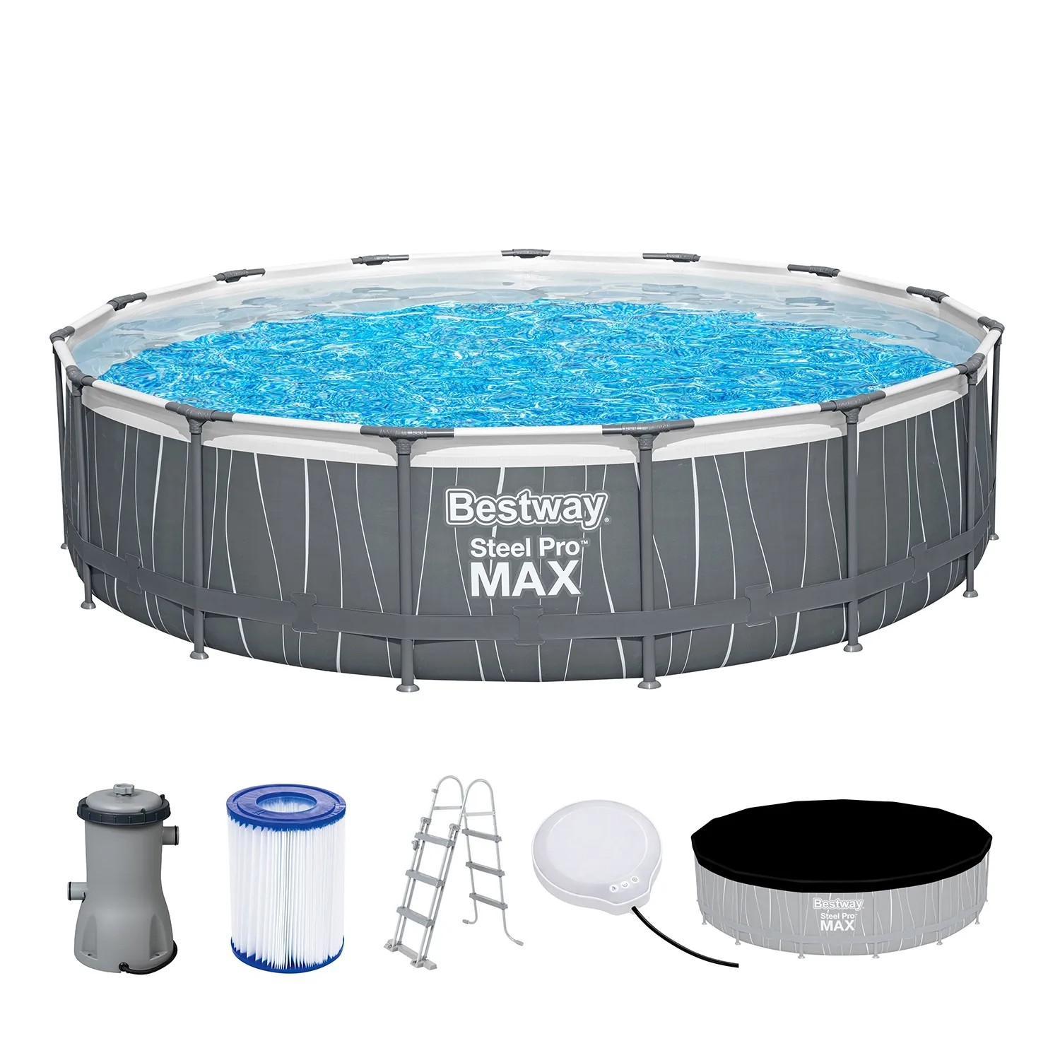 Bestway Bazén s ocelovým rámem Steel Pro MAX Komplett-Set (GS), pr. 457 ...