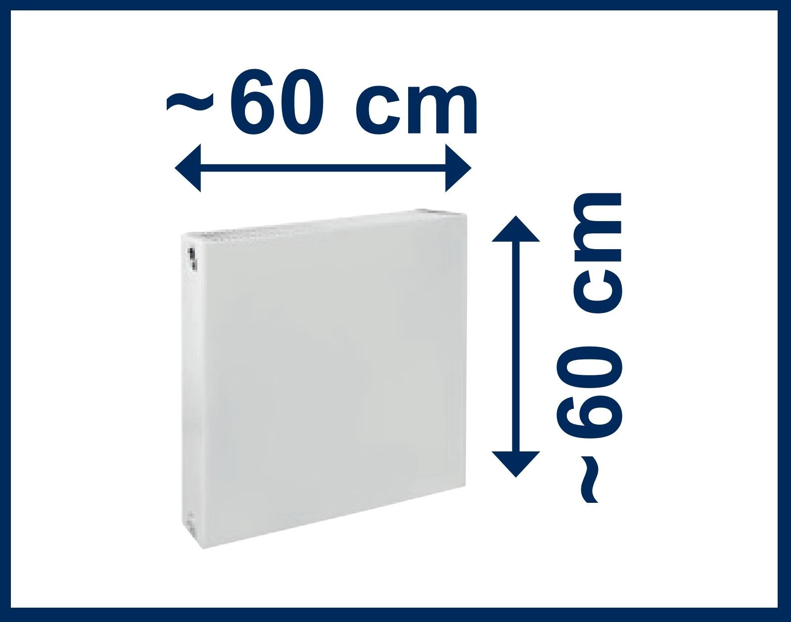 Deskový radiátor hladký, bílá, 60 x 60 cm nakoupit u OBI