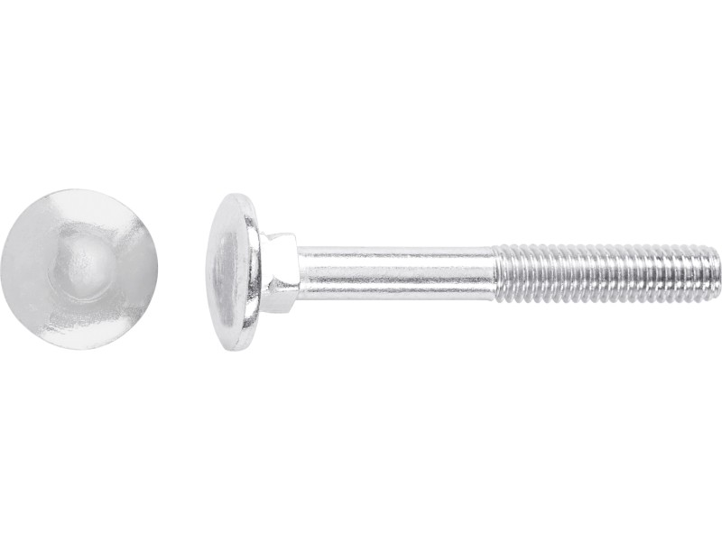 Vratový šroub M8 x 30 mm částečný závit bíle pozinkovaný, 50 ks