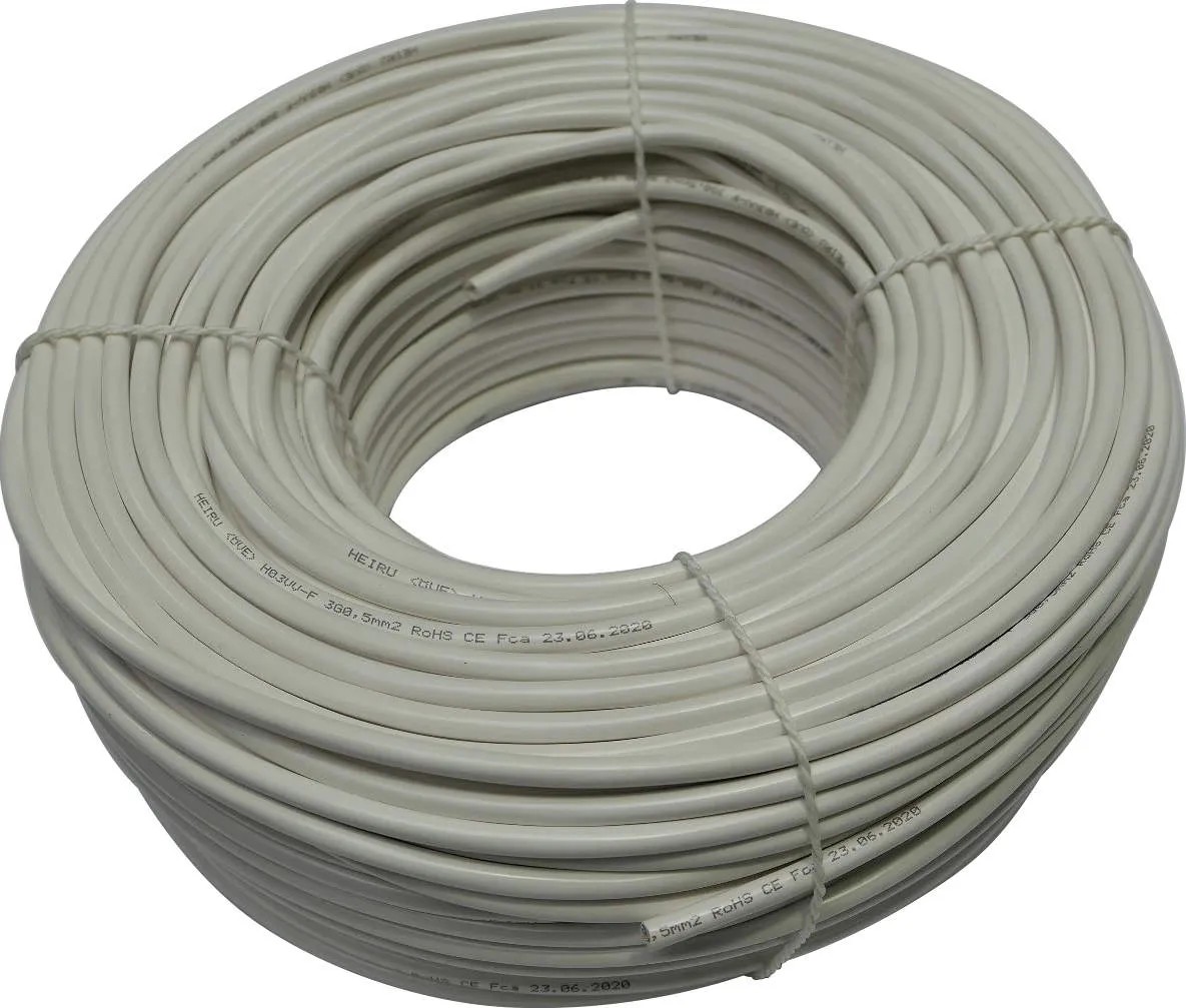 Silový kabel H03VV-F 3Gx0,5, bílá - metráž nakoupit u OBI