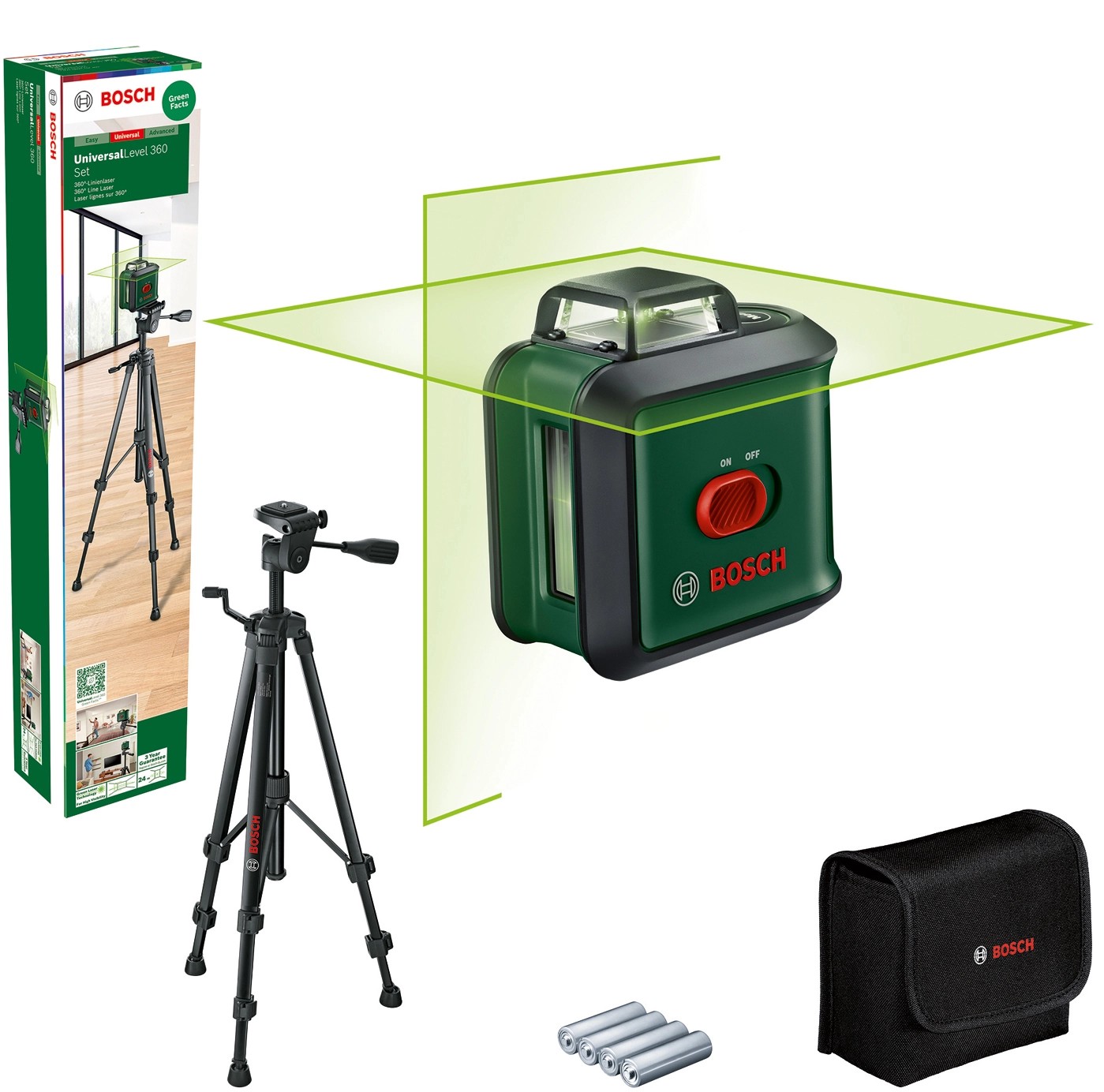 Bosch Křížový laser UniversalLevel 360 Sada - měkká úložná taška ...