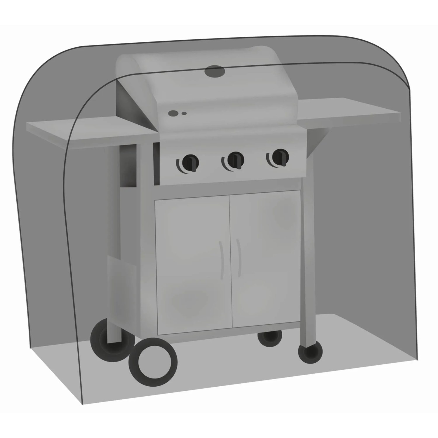 Acamp Ochranný obal cappa BBW na gril, antracitová, 72 x 170 x 114 cm ...