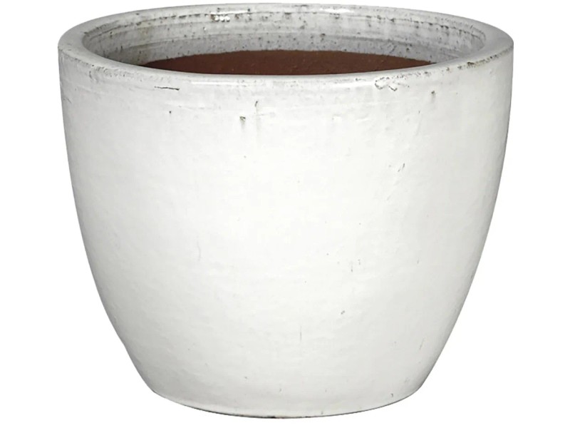 Mega Collections Květináč Glazed Egg Pot bílá pr. 30 x 26 cm nakoupit u OBI