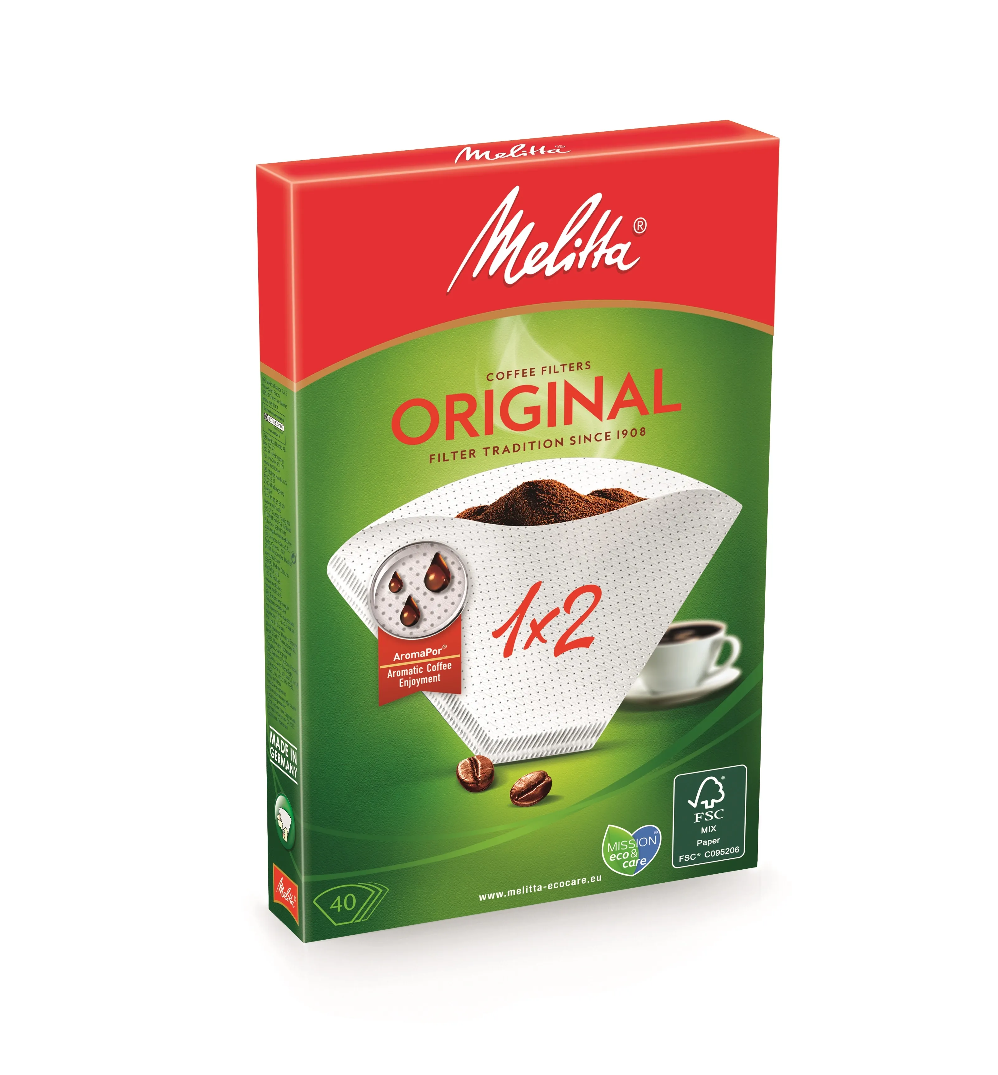Melitta filtry Original 1x2, 40 ks koupit v OBI