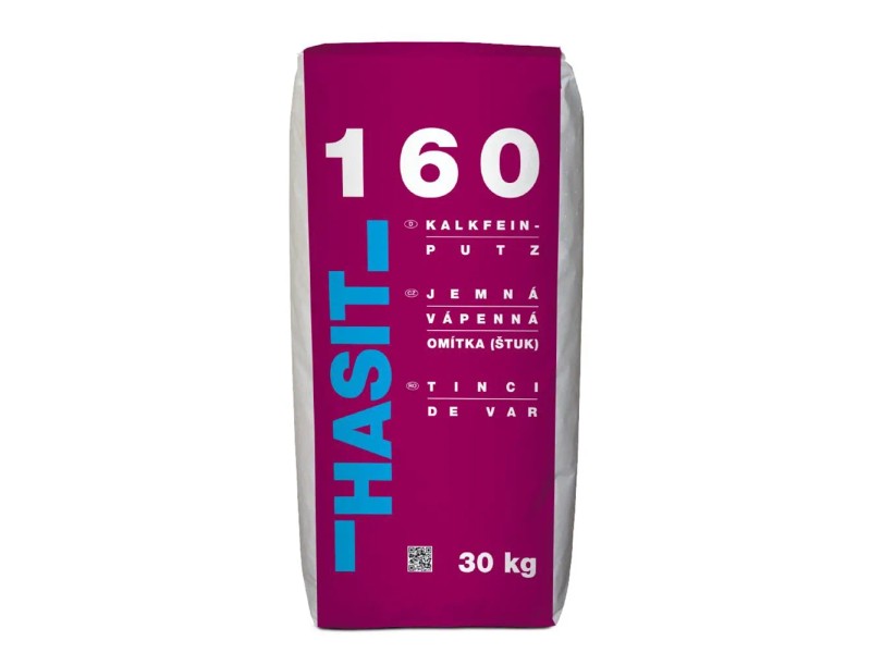 HASIT 160 Jemná vápěnná omítka (štuk), zrnitost 0-1 mm, 30 kg