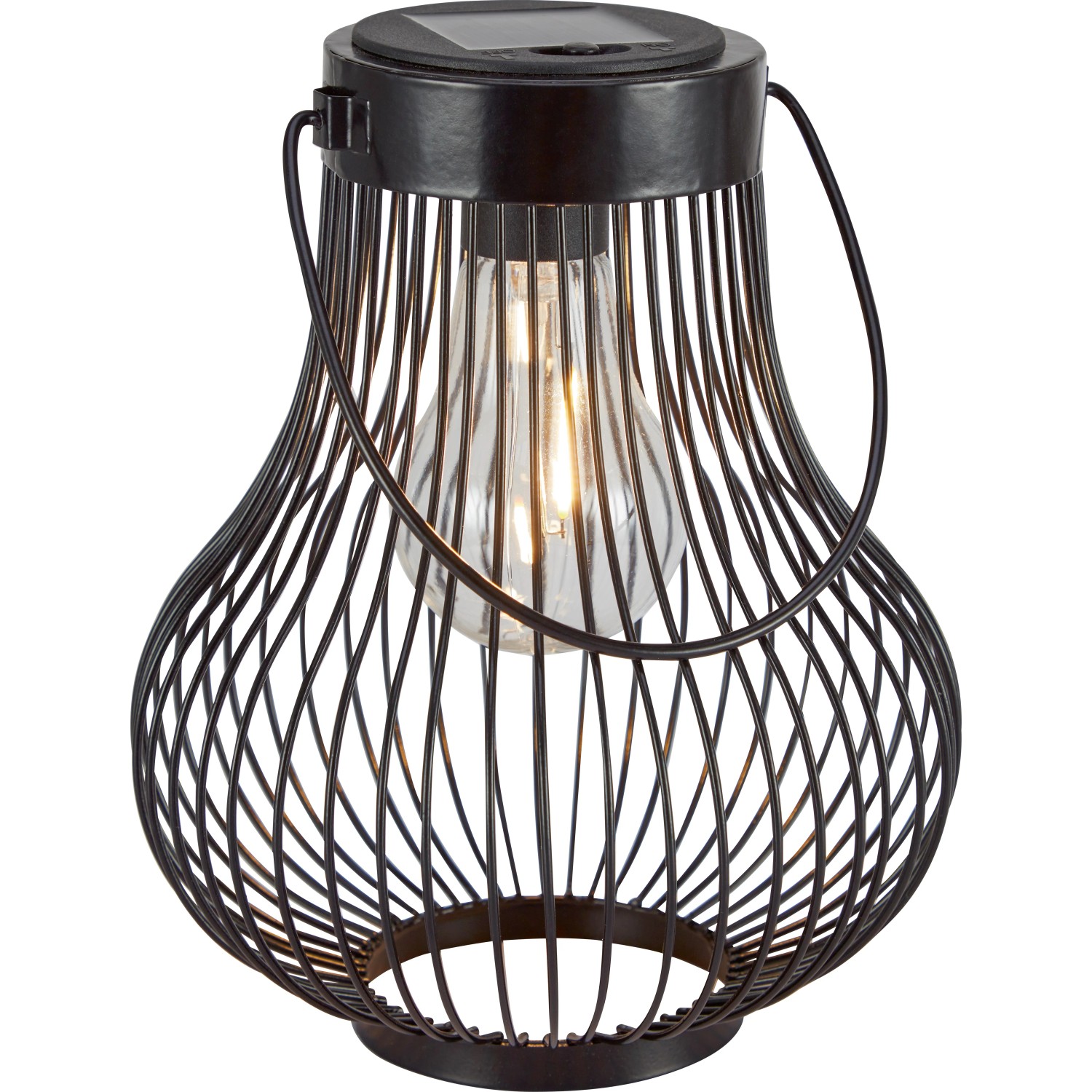 Solární LED lucerna, IP44, teplá bílá/černá, pr. 16 x 20 cm nakoupit u OBI