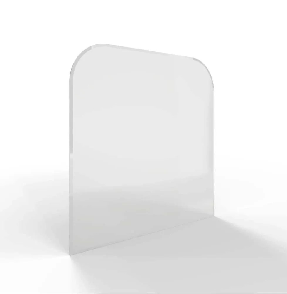 HS Flamingo Sklo pod kamna oblouk 2xR200, čiré, 1000 x 1000 x 6 mm ...