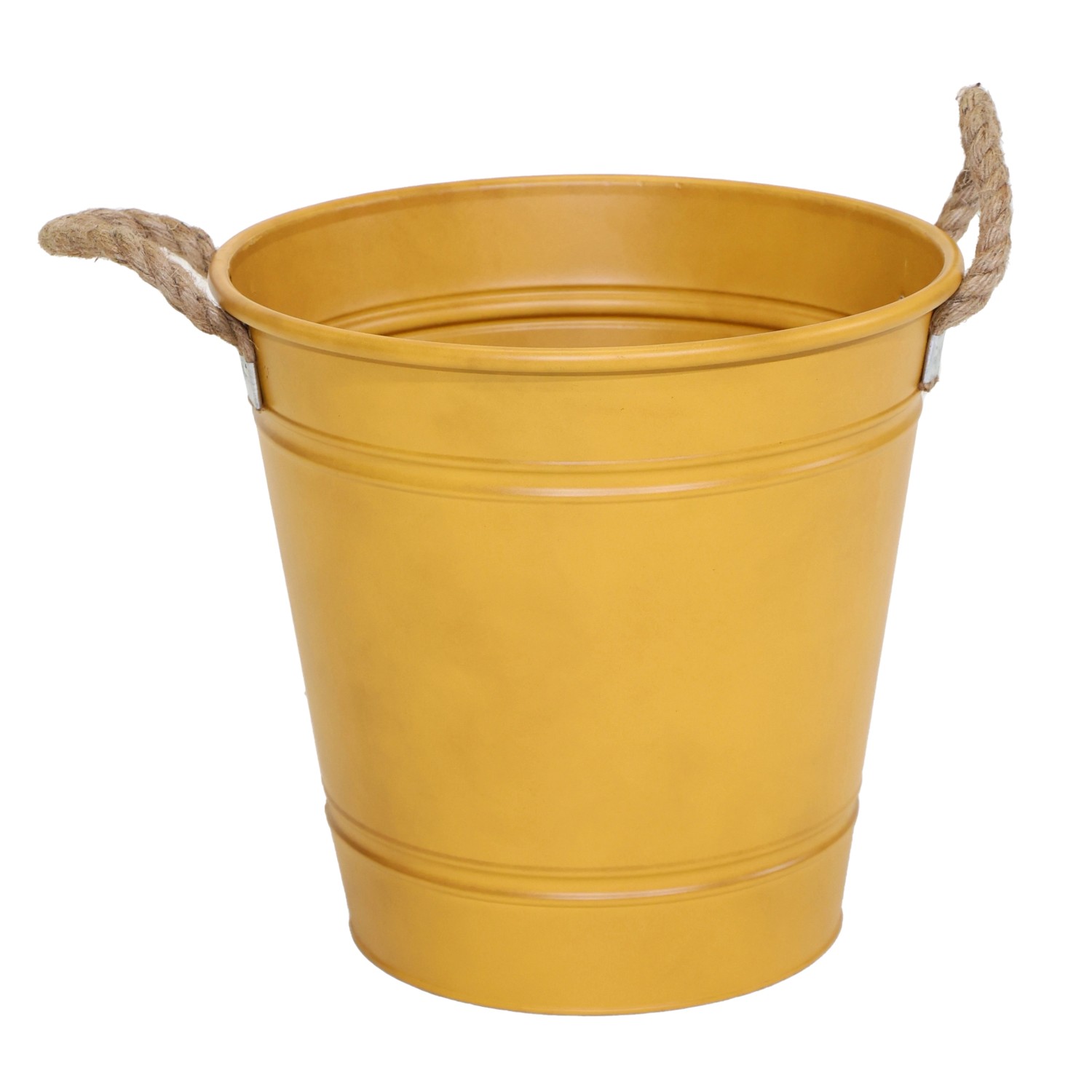 Mega Collections Květináč Beat Bucket zinkový žlutý 33 x 35 x 35 cm ...