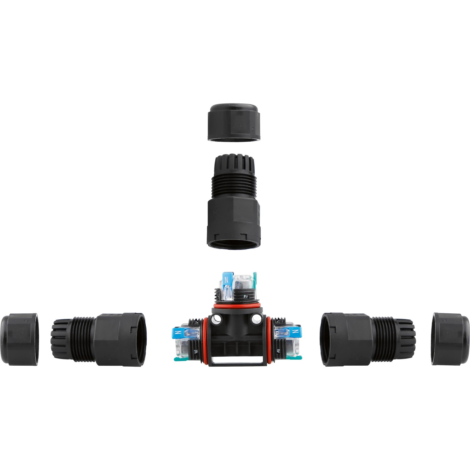 Vodotěsná kabelová spojka "T", IP68, 3x 1,0-2,5 mm2, 250V/16A nakoupit ...