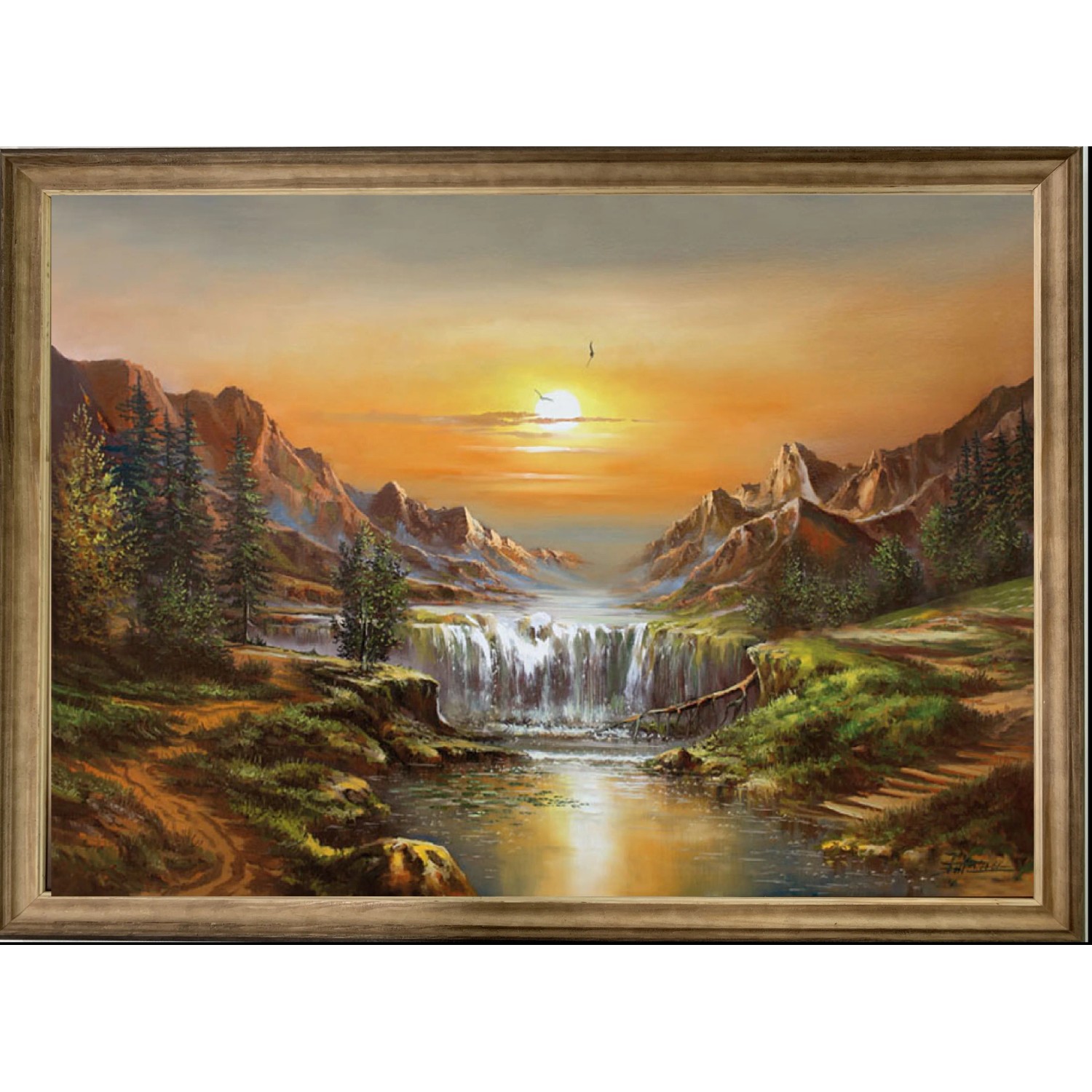 Bondecor Zarámovaný obraz Hory 64 x 100 cm nakoupit u OBI