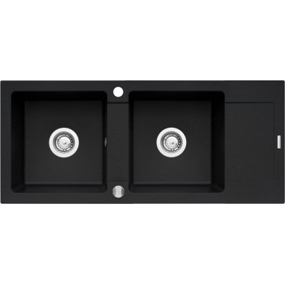 Pyramis Granitový dřez s odkapávačem Mido 2B 1D, volcano, 116 x 50 cm ...