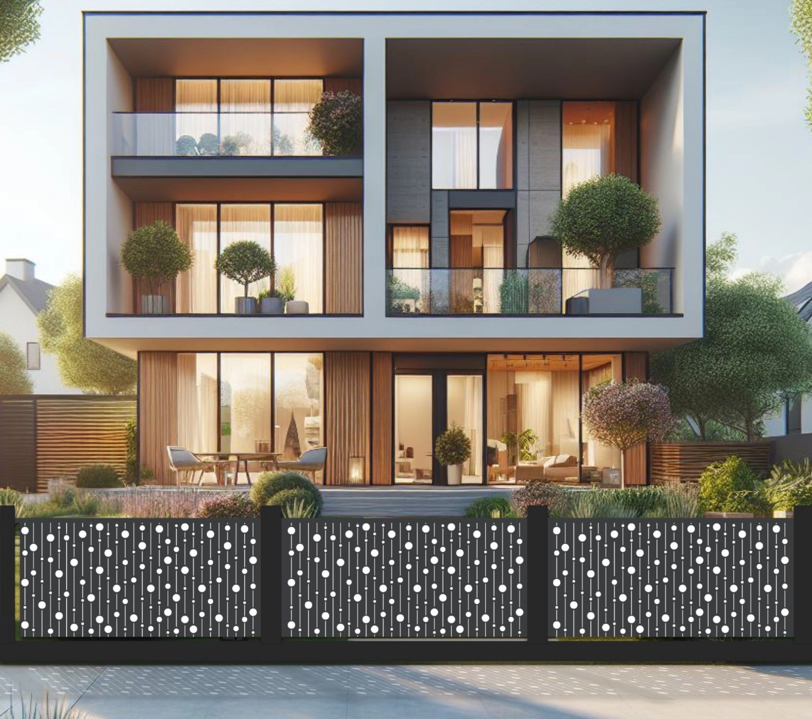 MEGACORP Designové plotové pole KORÁLKY hliník 900 x 900 mm nakoupit u OBI