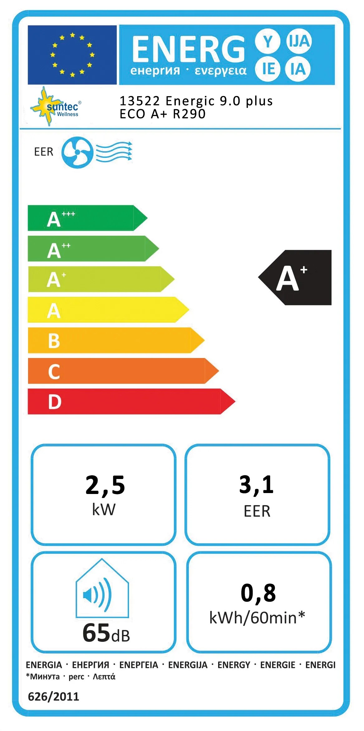 Suntec Mobilní klimatizace Energic 9.0 ECO A+ R290 bílá koupit v OBI