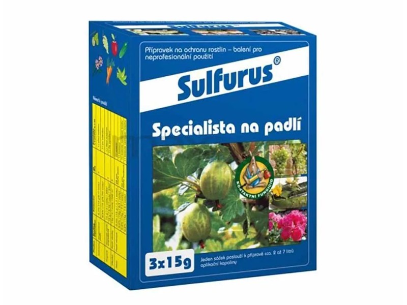Lovela Fungicidní přípravek na padlí Sulfurus 3 x 15 g