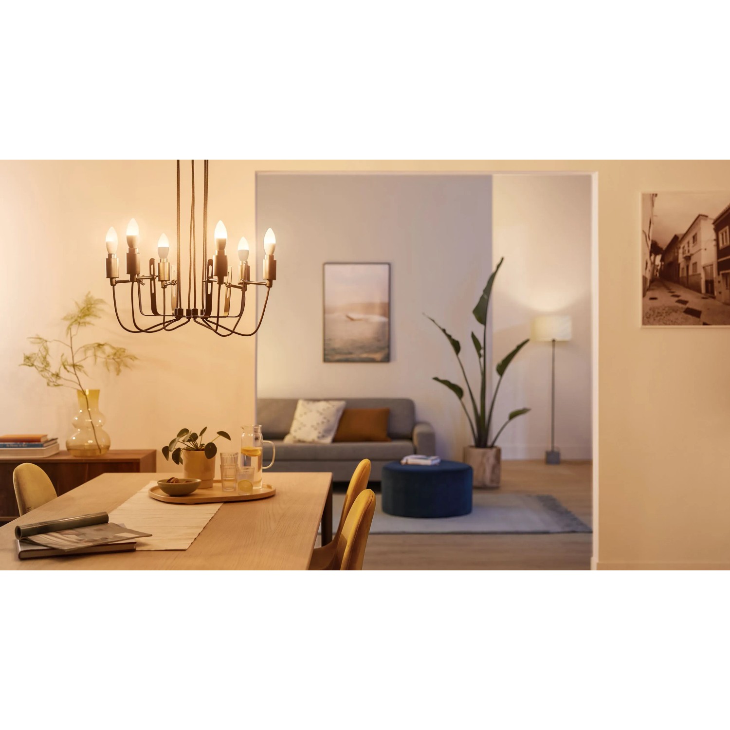 Philips Smart LED žárovka E14 C37, 4,9 W, 470 lm, 2700-6500 K