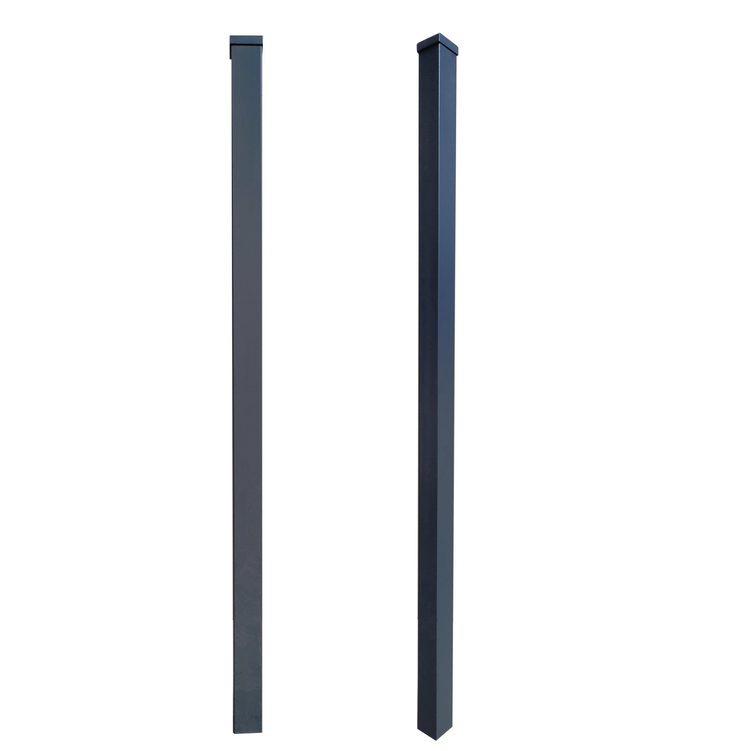 Hliníkový sloupek pro dekorativní plot k zabeton. antracit 6,3 x 6,3 x ...