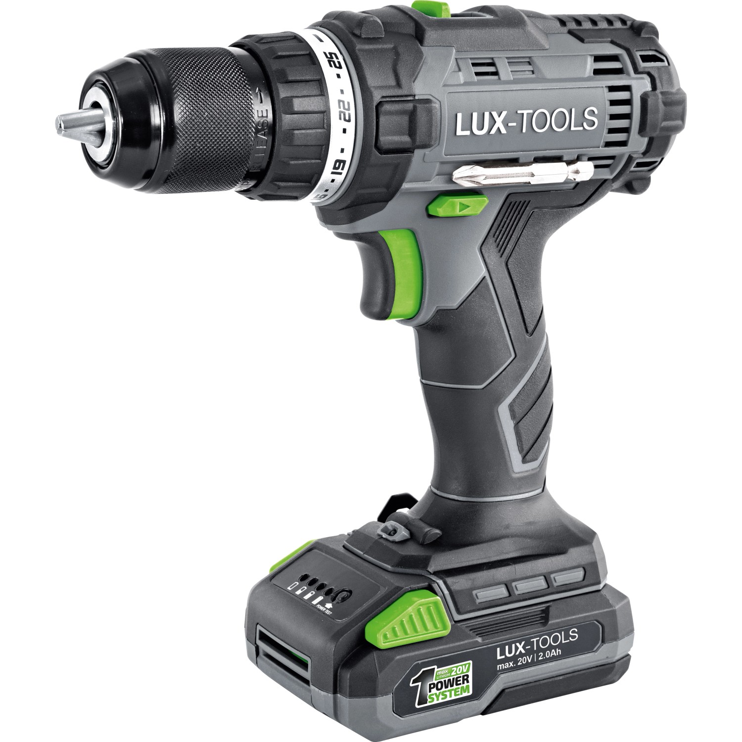 LUX-TOOLS 1 PowerSystem Aku vrtací šroubovák A-BS-20 Set nakoupit u OBI