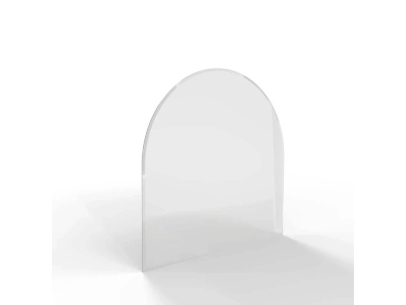 HS Flamingo Sklo pod kamna oblouk R500, čiré, 1000 x 1000 x 6 mm ...