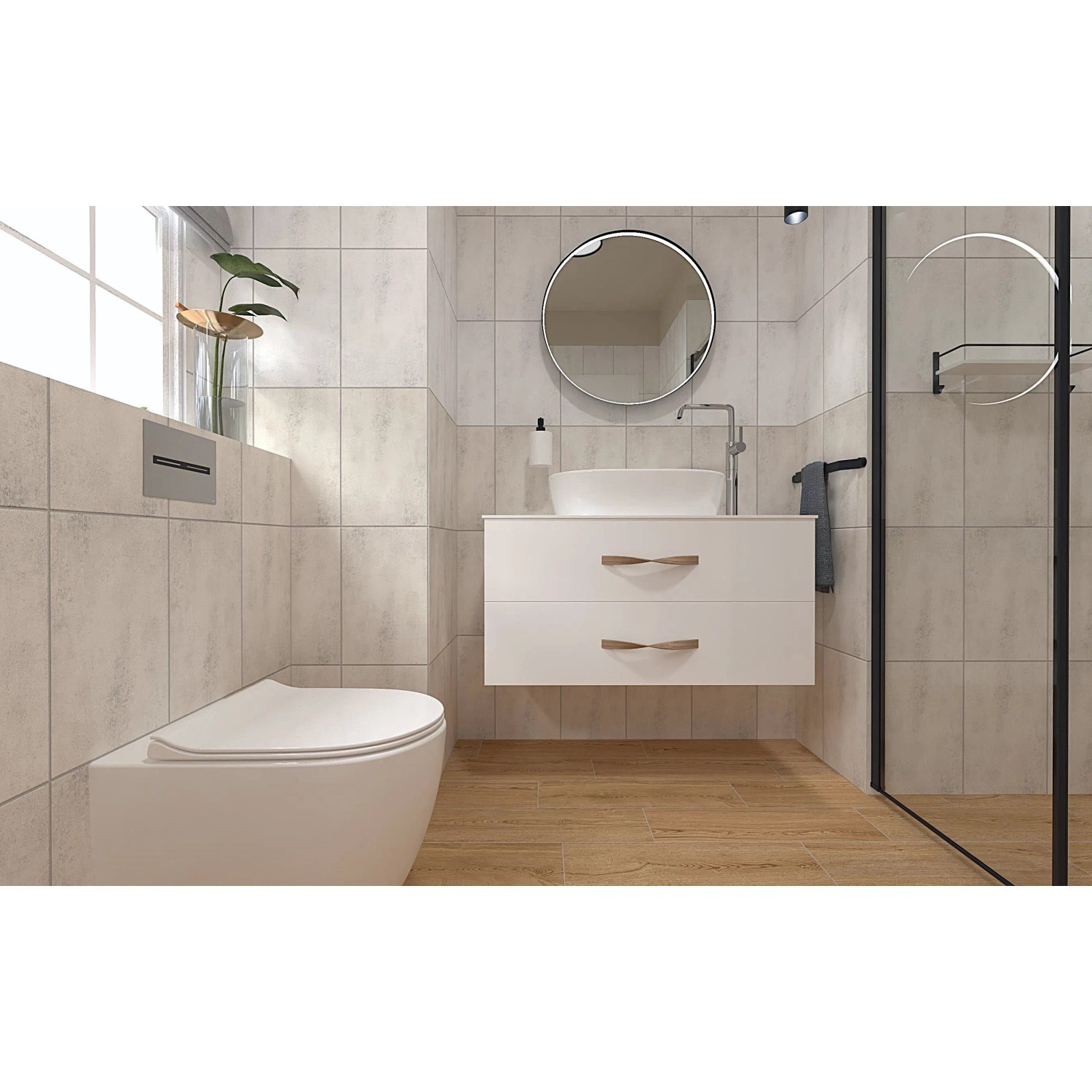 DIPRO Obklad Cement White 25 x 40 cm