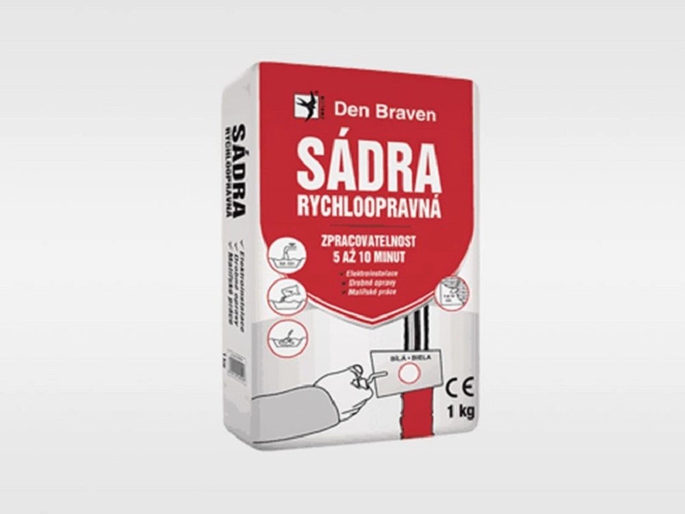 Den Braven Rychloopravná sádra, 1 kg koupit v OBI