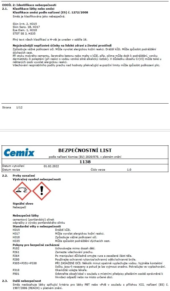 Cemix 1138 Beton 30 Mpa 8 mm 25 kg (PE)