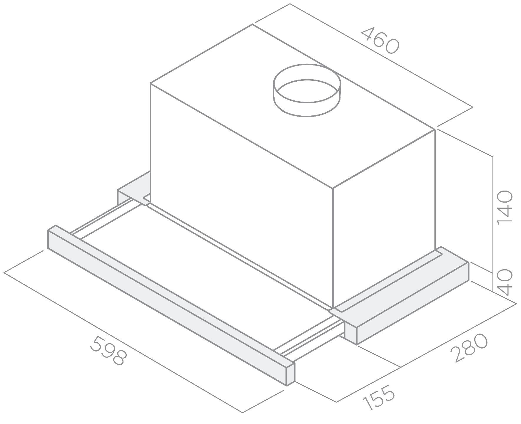 Philco Výsuvná digestoř Apia 60 LC, nerezová, 18 x 59,8 x 28 - 43,5 cm koupit v OBI