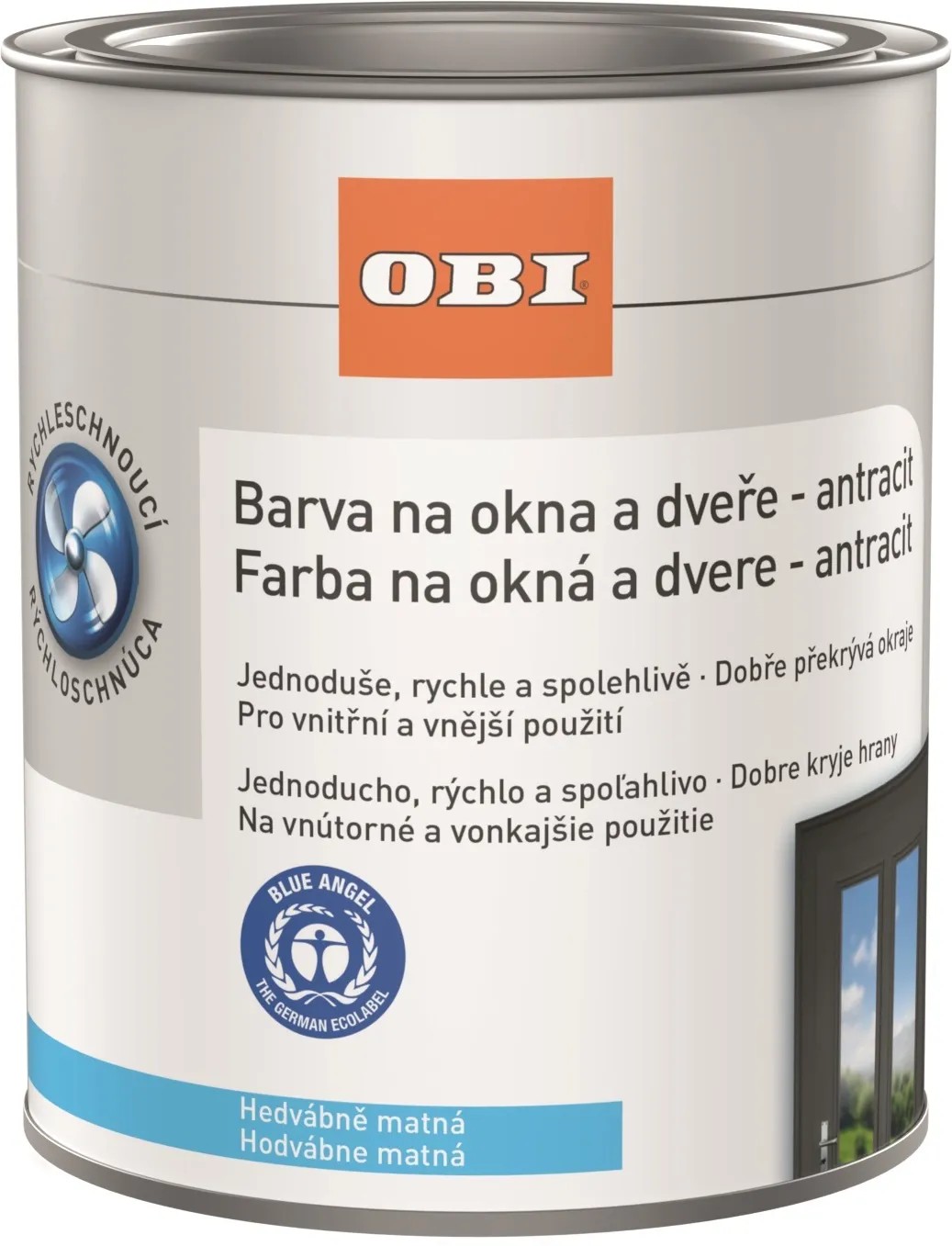 OBI Barva na okna a dveře hedvábně matná antracitová 375 ml koupit v OBI